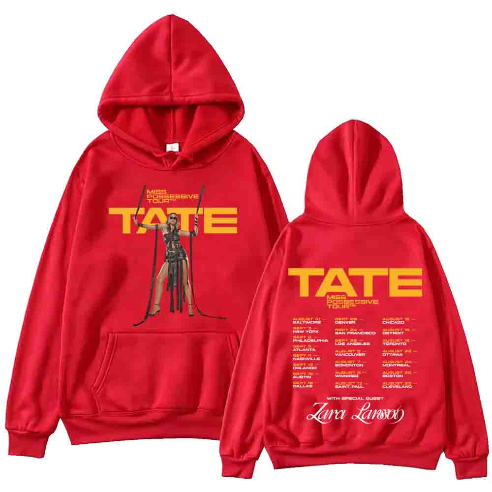 Tate McRae Merch Miss Possessive World Tour 2025 Hoodie Harajuku Hip ...