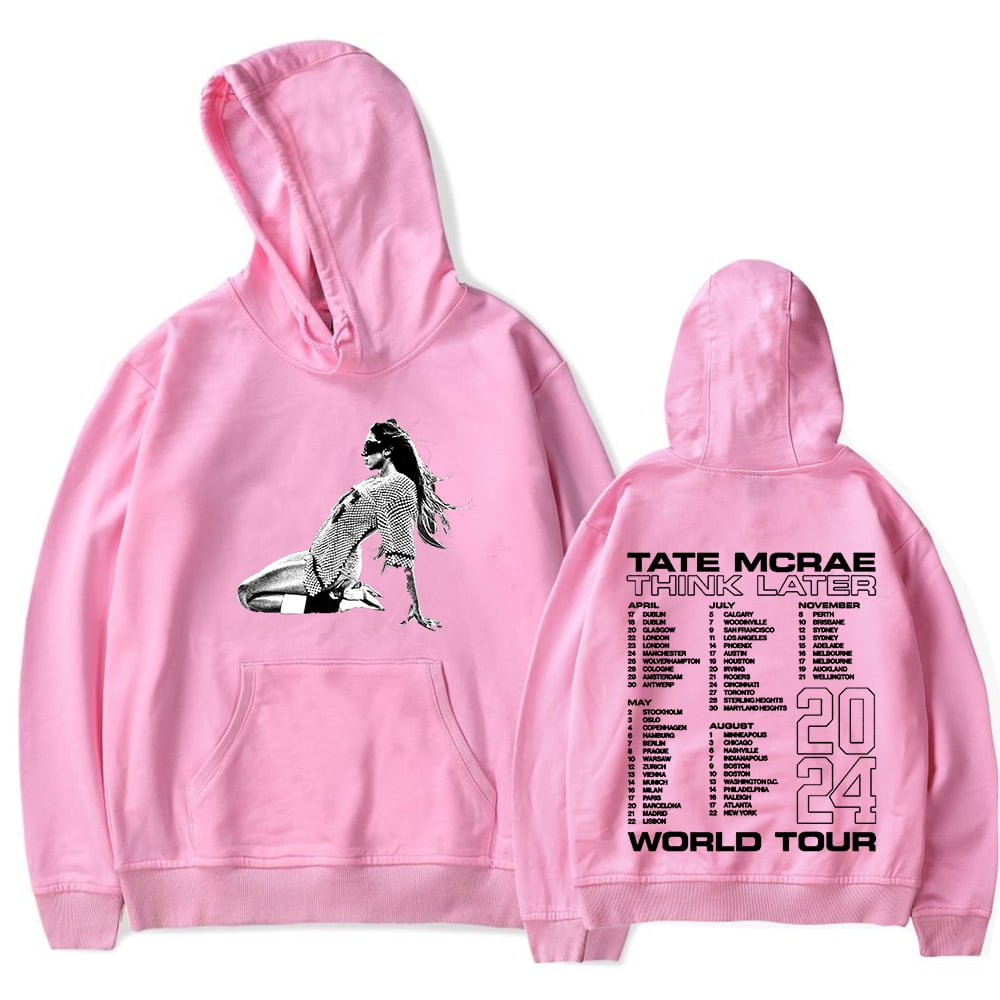 Tate McRae Merch Think later World Tour 2024 Hoodies Popular Graphics ...