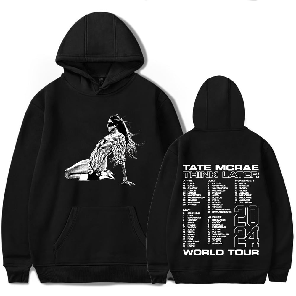 Tate McRae Merch Think later World Tour 2024 Hoodies Popular Graphics ...