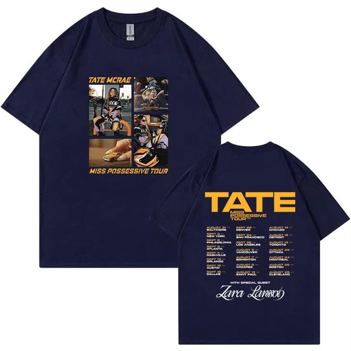 Tate McRae Miss Possessive Tour 2025 Graphic T-Shirt Unisex Short Sleeve Round Neck Tee ...