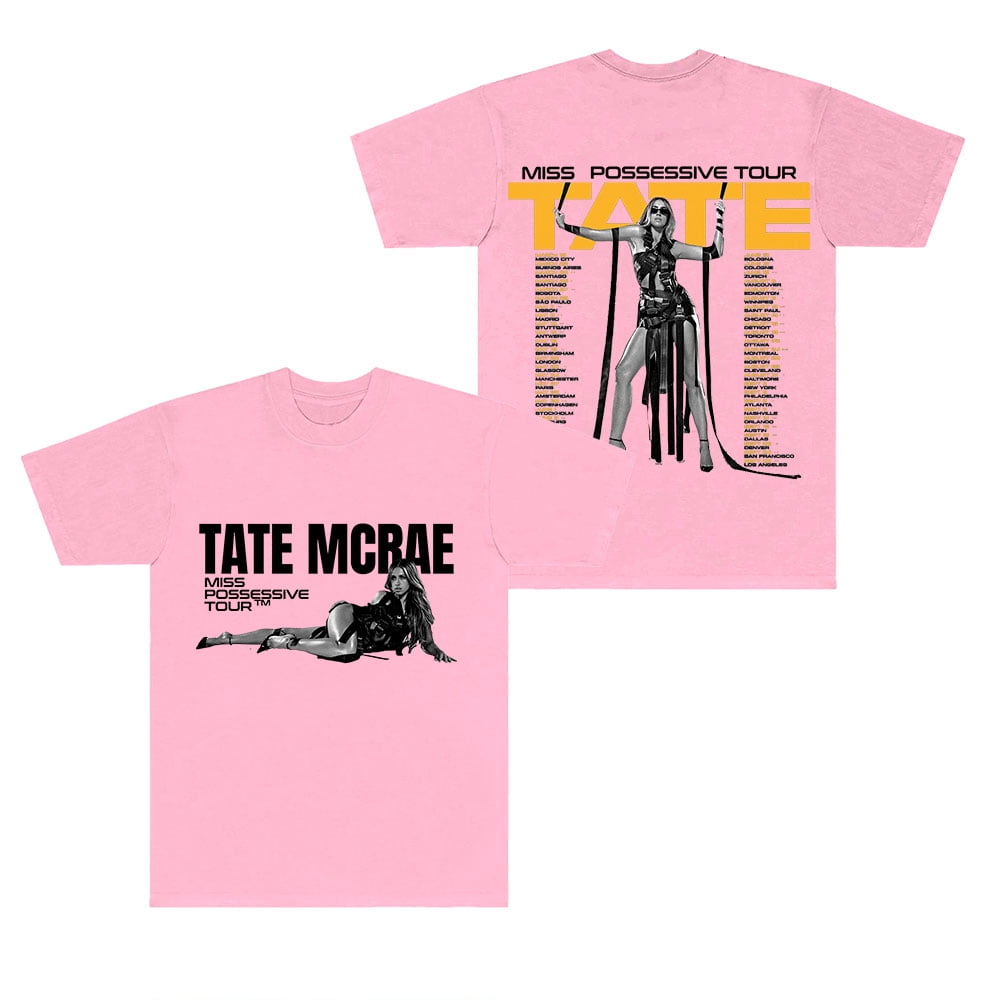 Tate McRae Miss Possessive Tour T-Shirts Cosplay Women Men Fashion ...