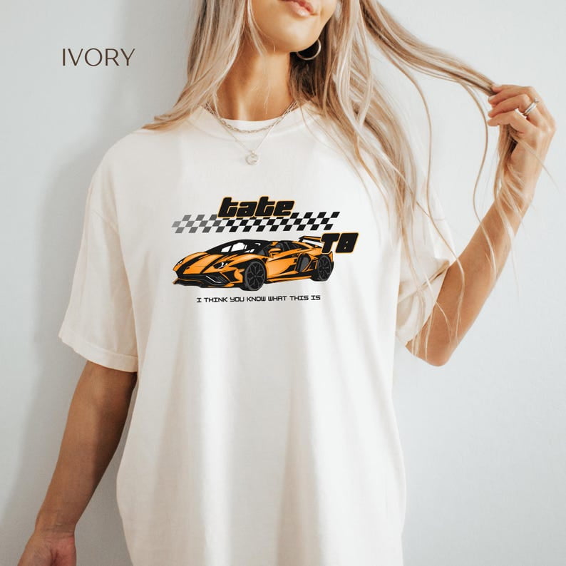 Tate McRae Shirt, T8 Sports Car Graphic Tee, Tate McRae Merch, Trendy ...