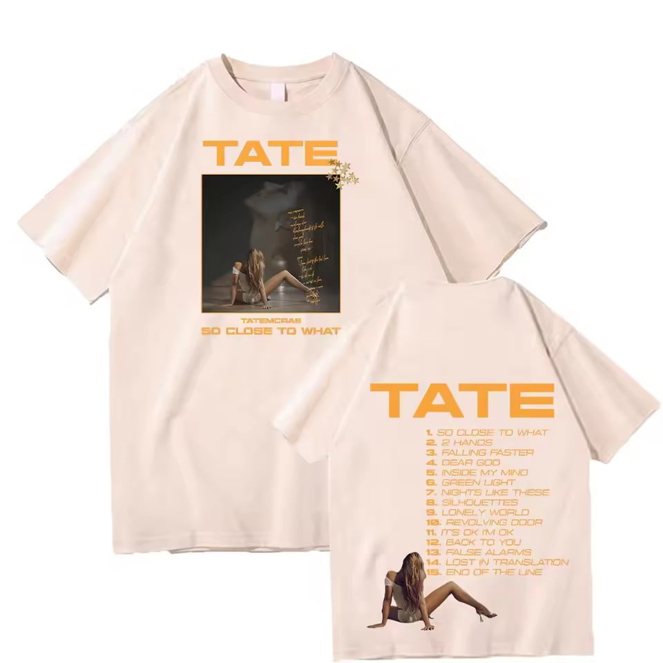 Tate McRae So Close To What Album 2025 T-shirt Cotton High Quality Men Women Tee-shirt Ropa ...