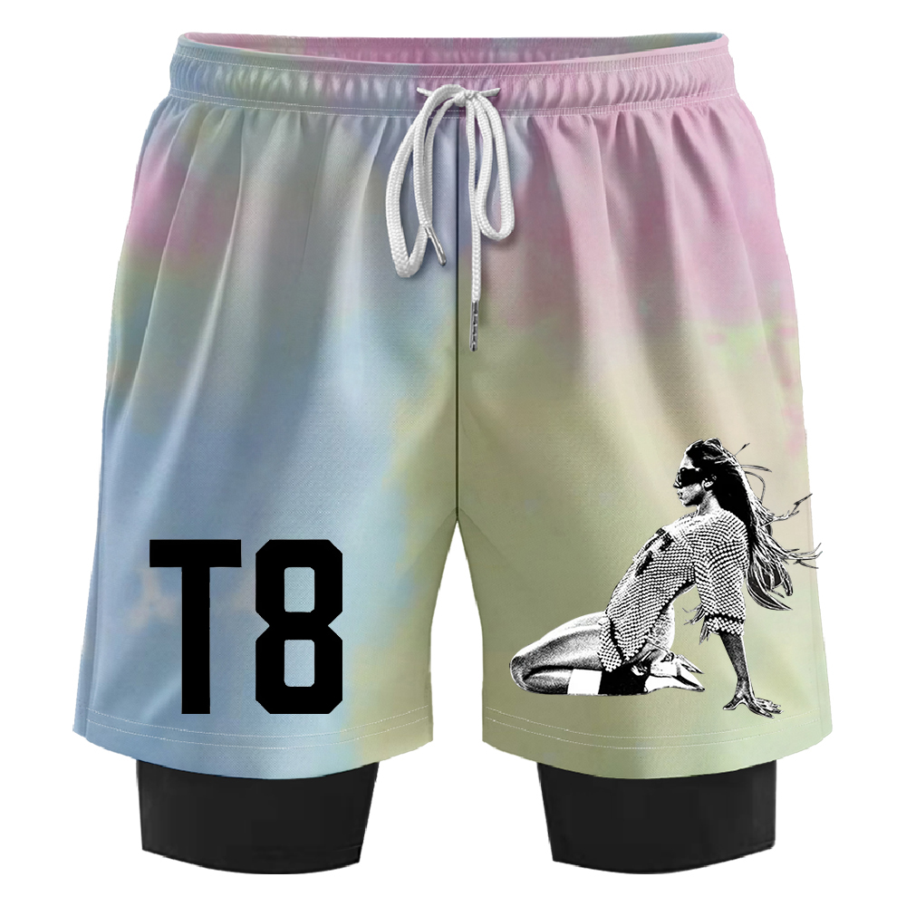 Tate McRae Sweatshorts Think Later Tour Men Women's 2 in 1 Running ...