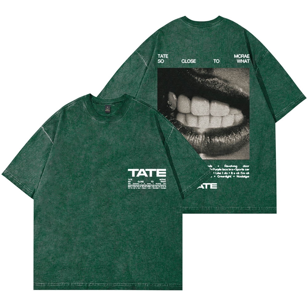 Tate McRae T8 Lips Wash T-Shirts Miss Possessive Tour 2025 Merch Unisex ...