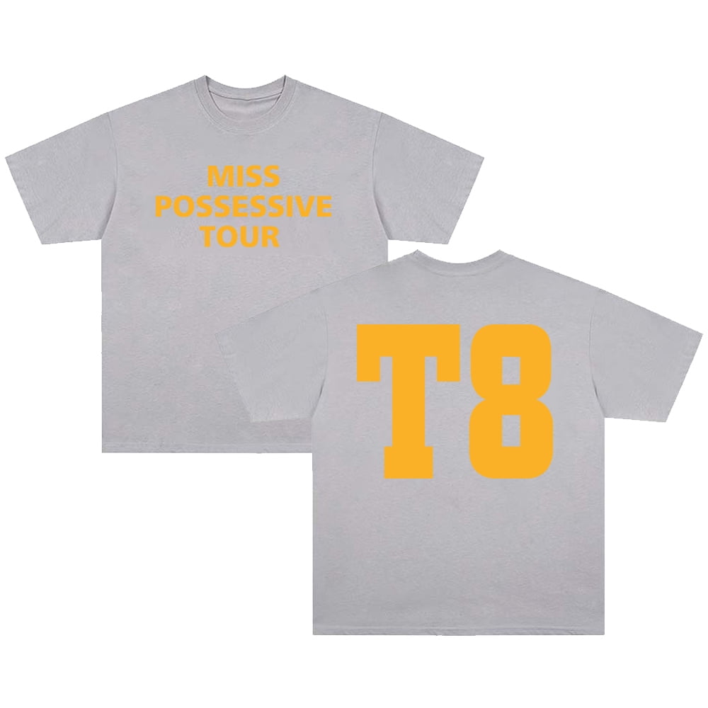 Tate McRae T8 Merch T-shirt Miss Possessive Tour 2025 Short Sleeve ...