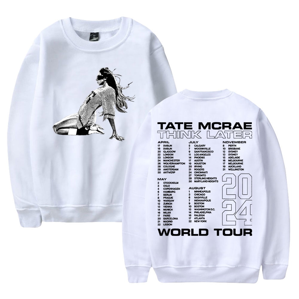 Tate McRae Think Later World Tour 2024 Crewneck Long Sleeve Streetwear ...