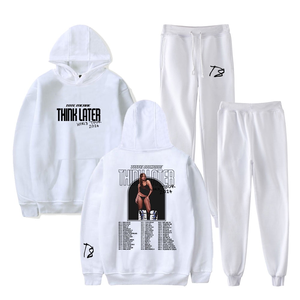 Tate McRae Think Later World Tour 2024 Hoodie Suit HipHop Style Two Piece Suit - Walmart.com