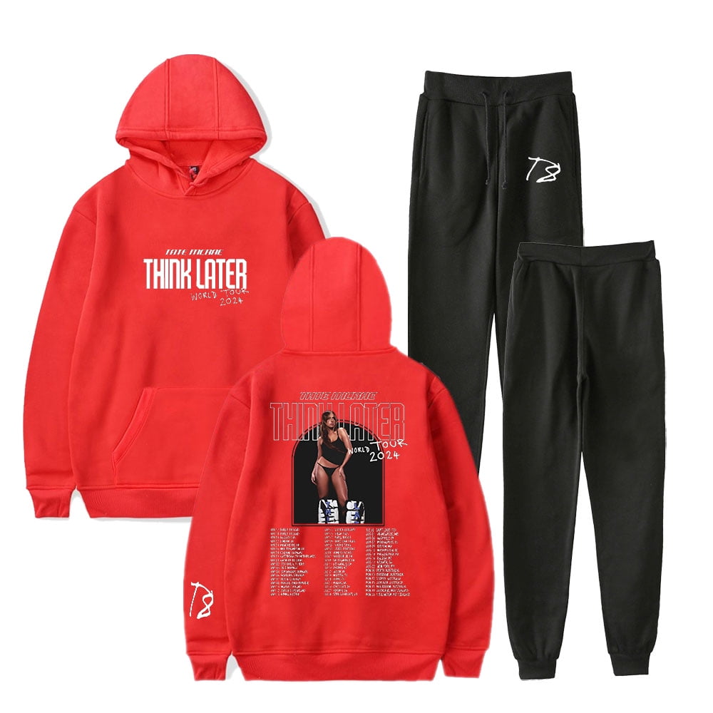 Tate McRae Think Later World Tour 2024 Hoodie Suit HipHop Style Two Piece Suit - Walmart.com