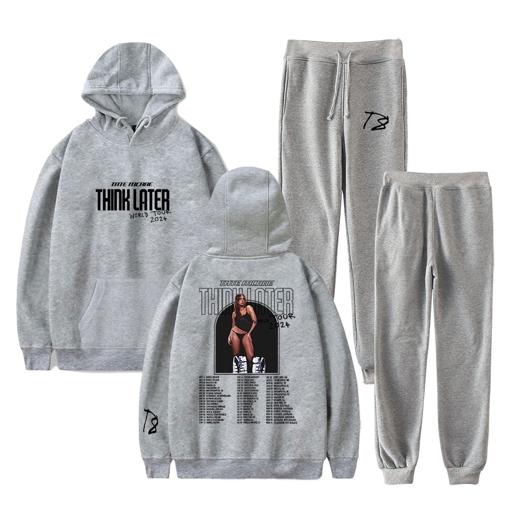 Tate McRae Think Later World Tour 2024 Hoodie Suit HipHop Style Two Piece Suit - Walmart.com