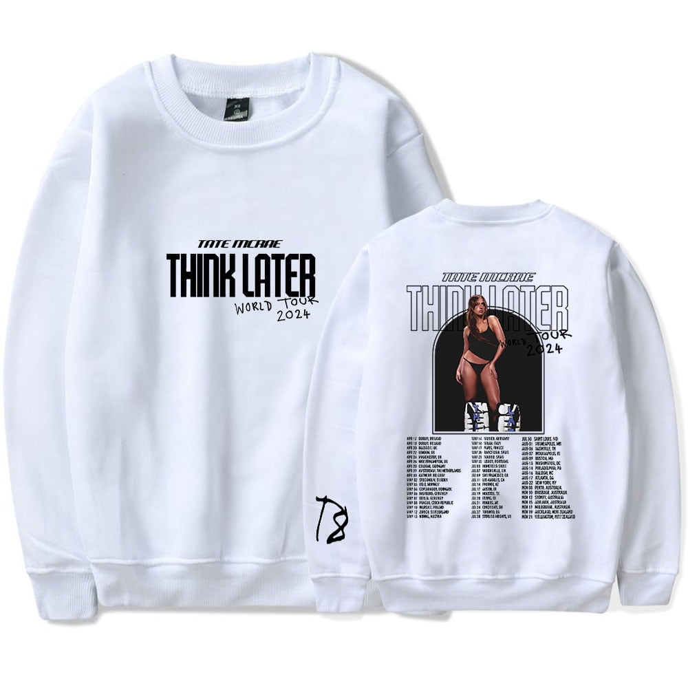 Tate McRae Think Later World Tour 2024 Sweatshirt Long-Sleeved Pullover ...