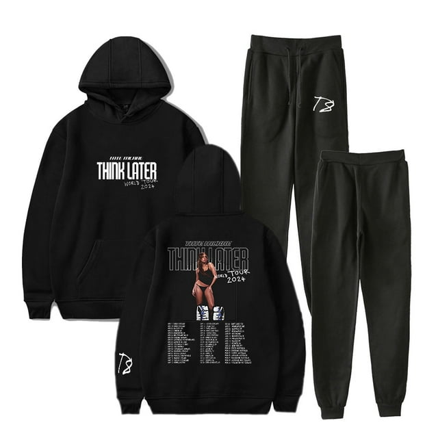 Tate McRae Think Later World Tour 2025 Hoodie Suit Pocket Drawstring ...