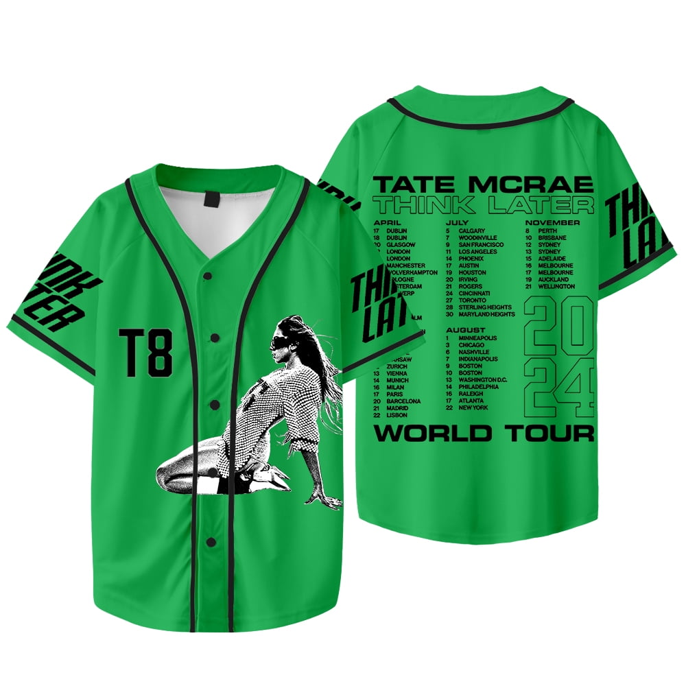 Tate McRae Think Later World Tour Merch Jersey Women Men Fashion Casual ...
