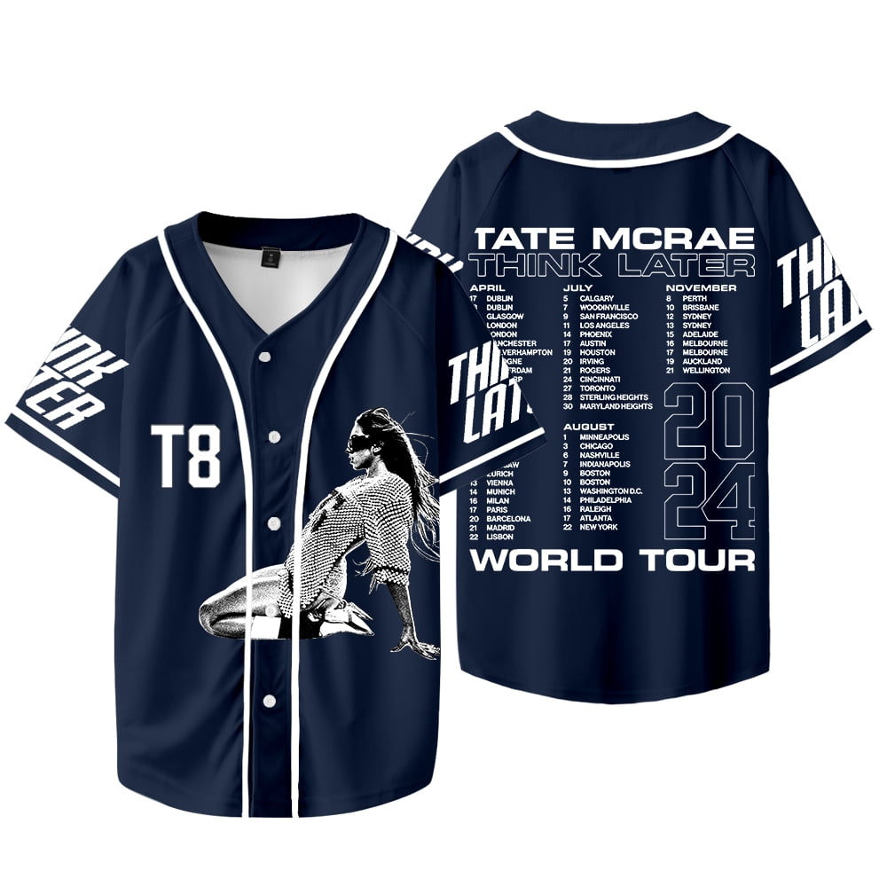 Tate McRae Think Later World Tour Merch Jersey Women Men Fashion Casual ...