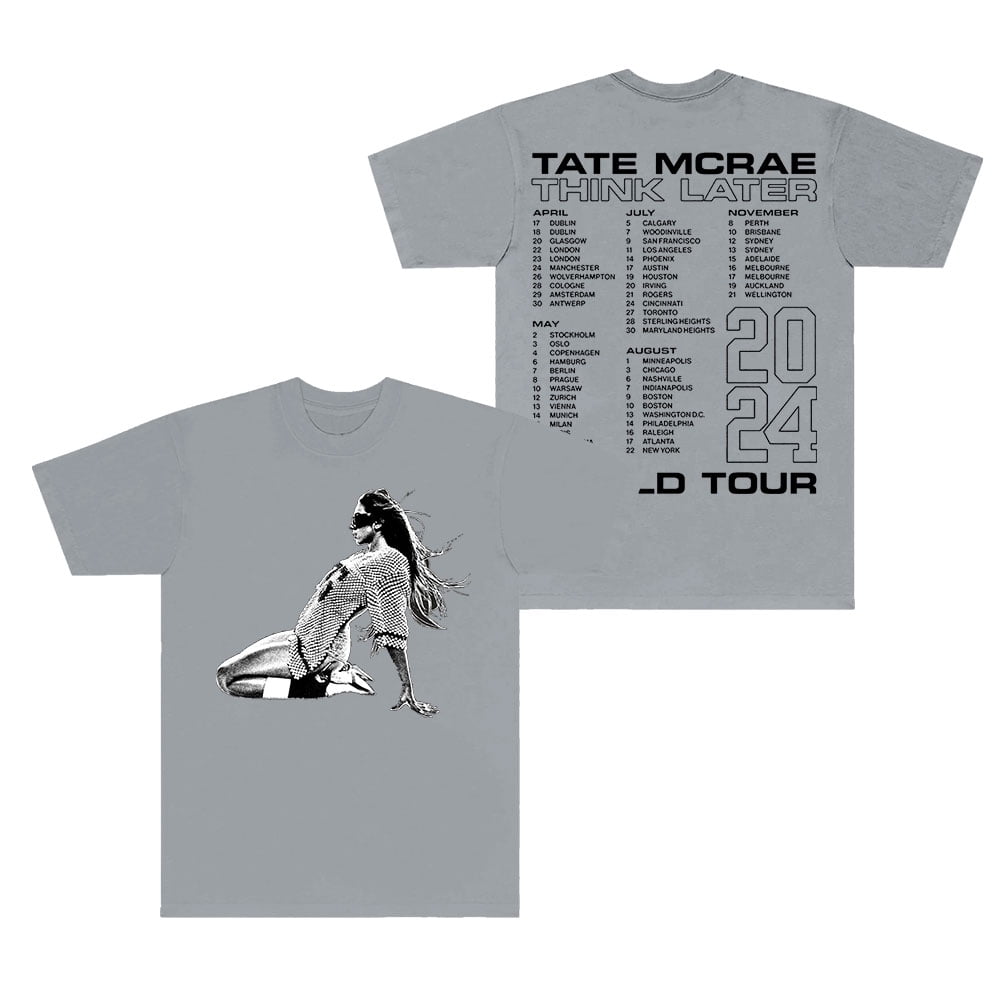 Tate McRae Think Later World Tour Tee New Logo T-shirts Women Men ...