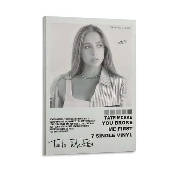 Tate McRae YOU BROKE ME FIRST Poster 2 Canvas Art Poster and Wall Art ...