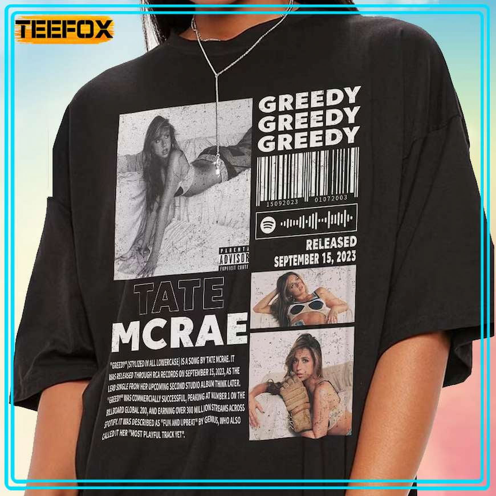 Tate Mcrae Greedy Album T-shirt - Walmart.com