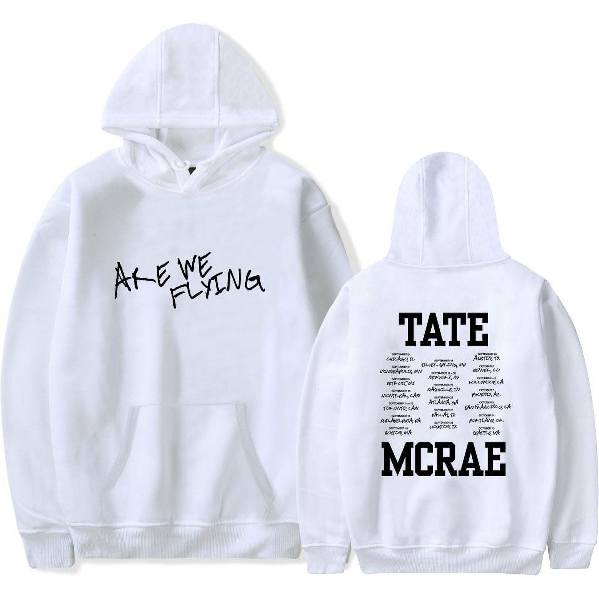 Tate Mcrae Hoodie Are We Flying 2023 Tour Hoodies Men Women Long Sleeve ...