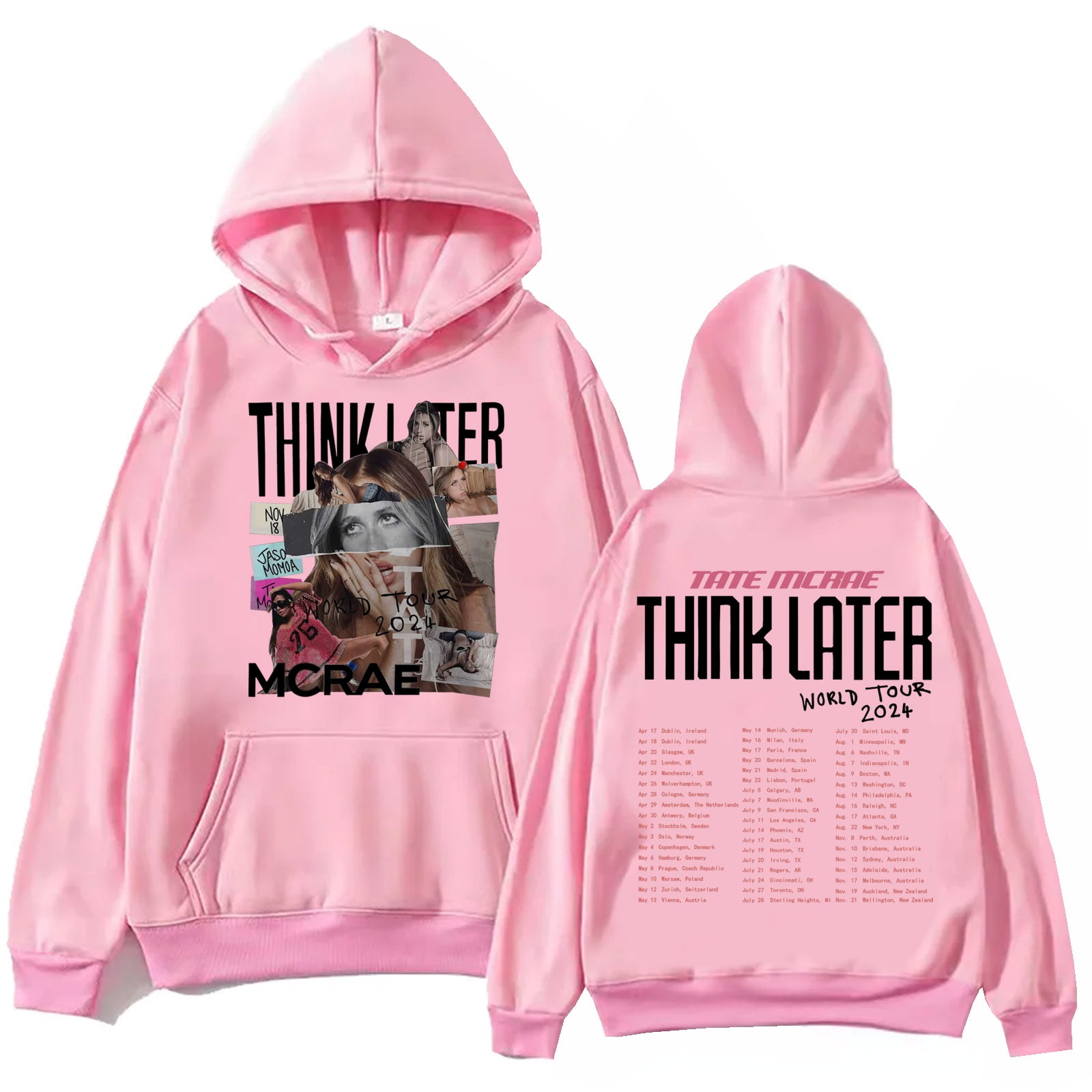 Tate Mcrae The Think Later World Tour 2024 Tour Hoodie Harajuku Hip Hop ...