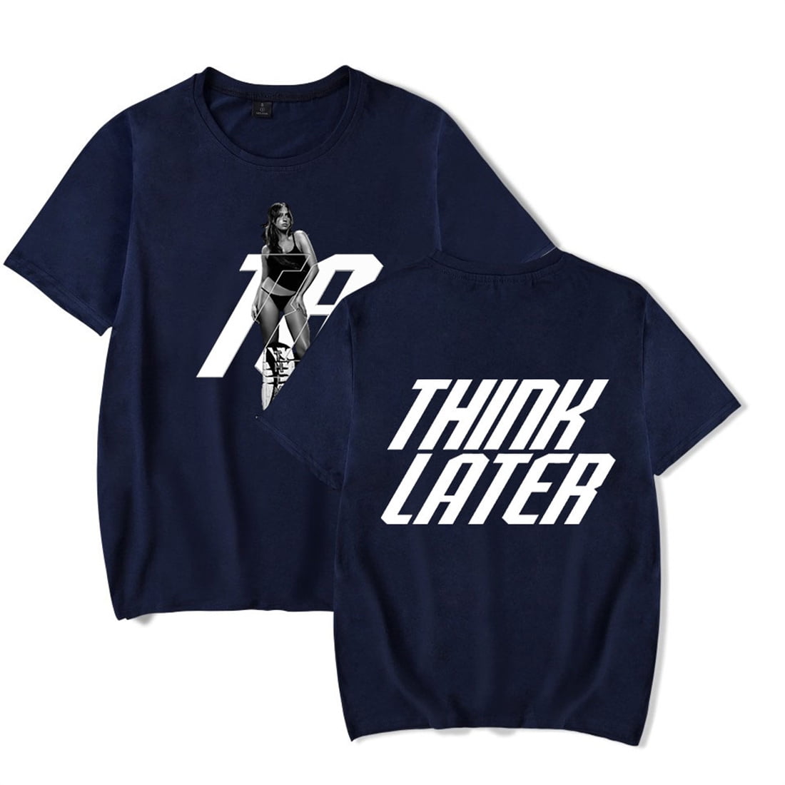Tate Mcrae Think Later T-shirt Hip Hop Short Sleeve Casual Tee Harajuku ...