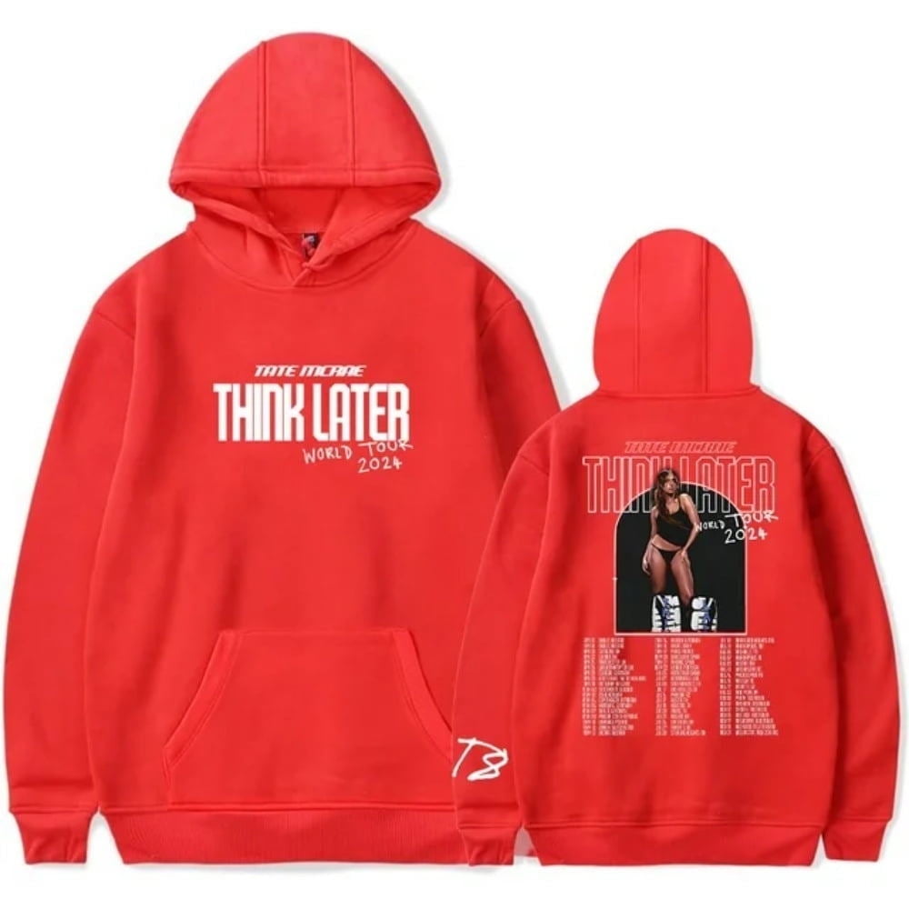 Tate Mcrae Think Later World Tour 2024 Merch Hoodie Fashion Printed ...