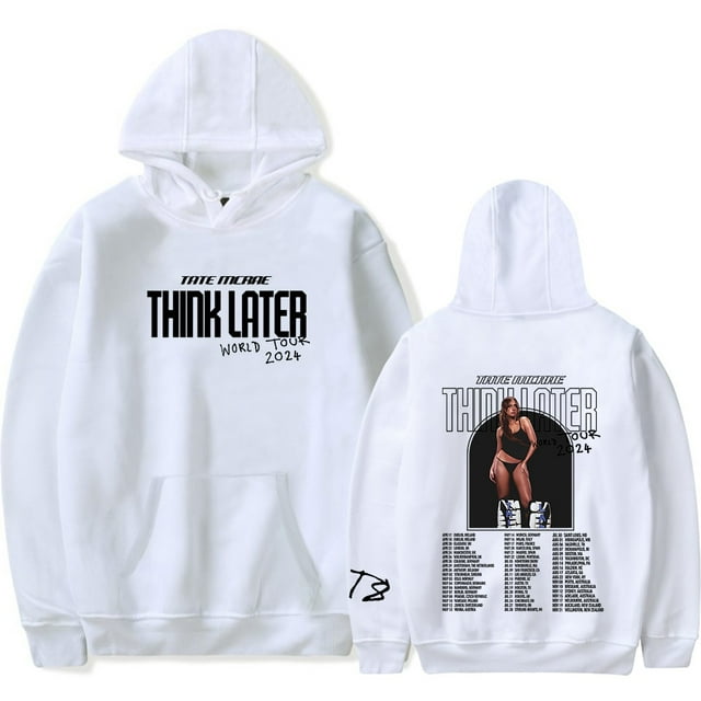 Tate Mcrae Think Later World Tour Merch Hoodie Sweatshirt New Logo Women/Men Pullovers Hooded ...