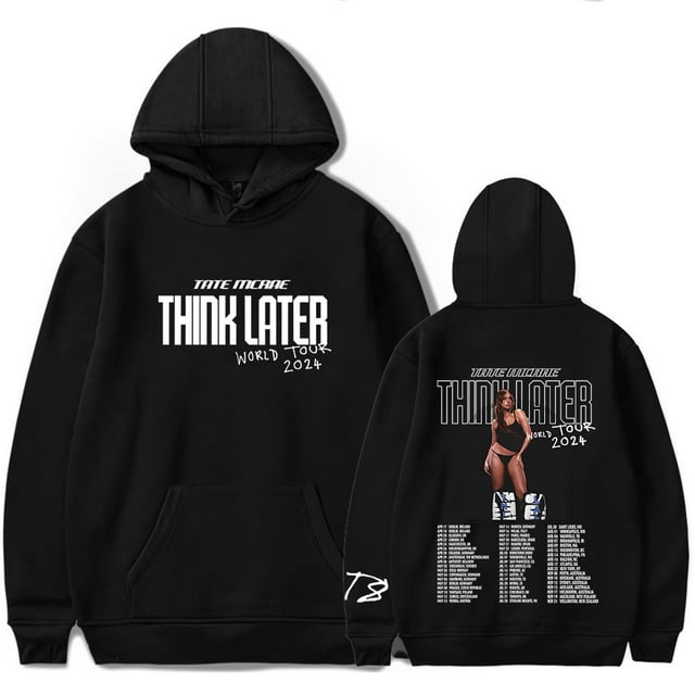Tate Mcrae Think Later World Tour Merch Hoodie Sweatshirt New Logo Women/Men Pullovers Hooded ...