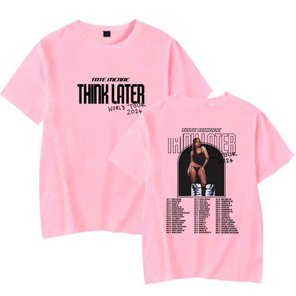 Tate Mcrae Think Later World Tour Merch T-shirt Short Sleeve Women Men ...