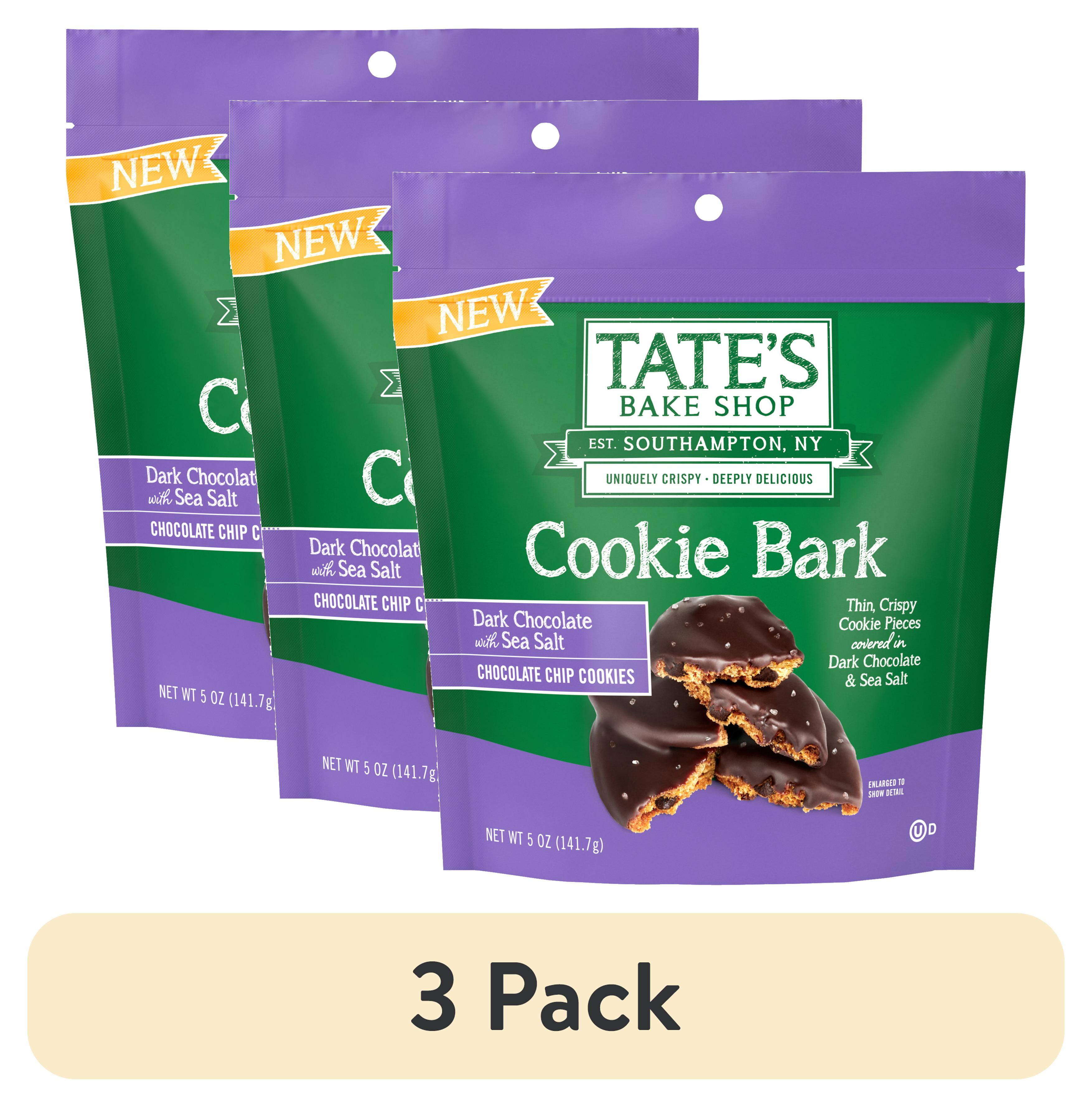 (3 pack) Tate's Bake Shop Cookie Bark, Chocolate Chip Cookies with Dark ...