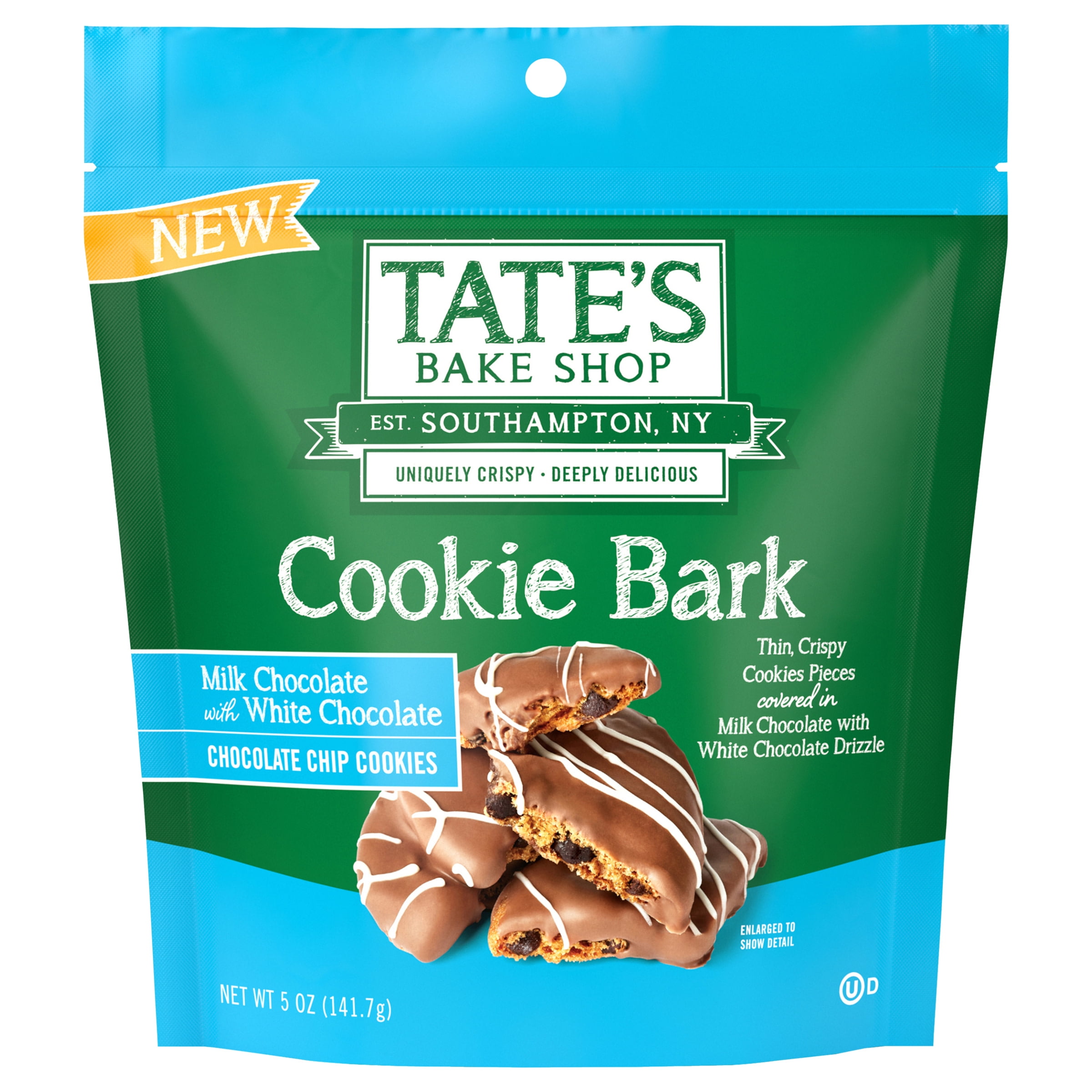 Tate's Bake Shop Cookie Bark, Chocolate Chip Cookies with Milk Chocolate & White Chocolate, 5 oz ...