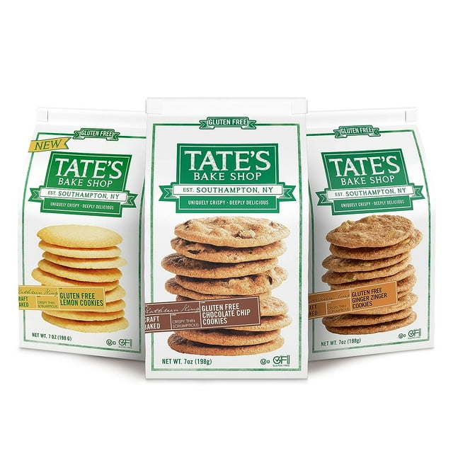 Tate's Bake Shop Gluten Free Cookies Variety Pack, Lemon, Ginger Zinger ...