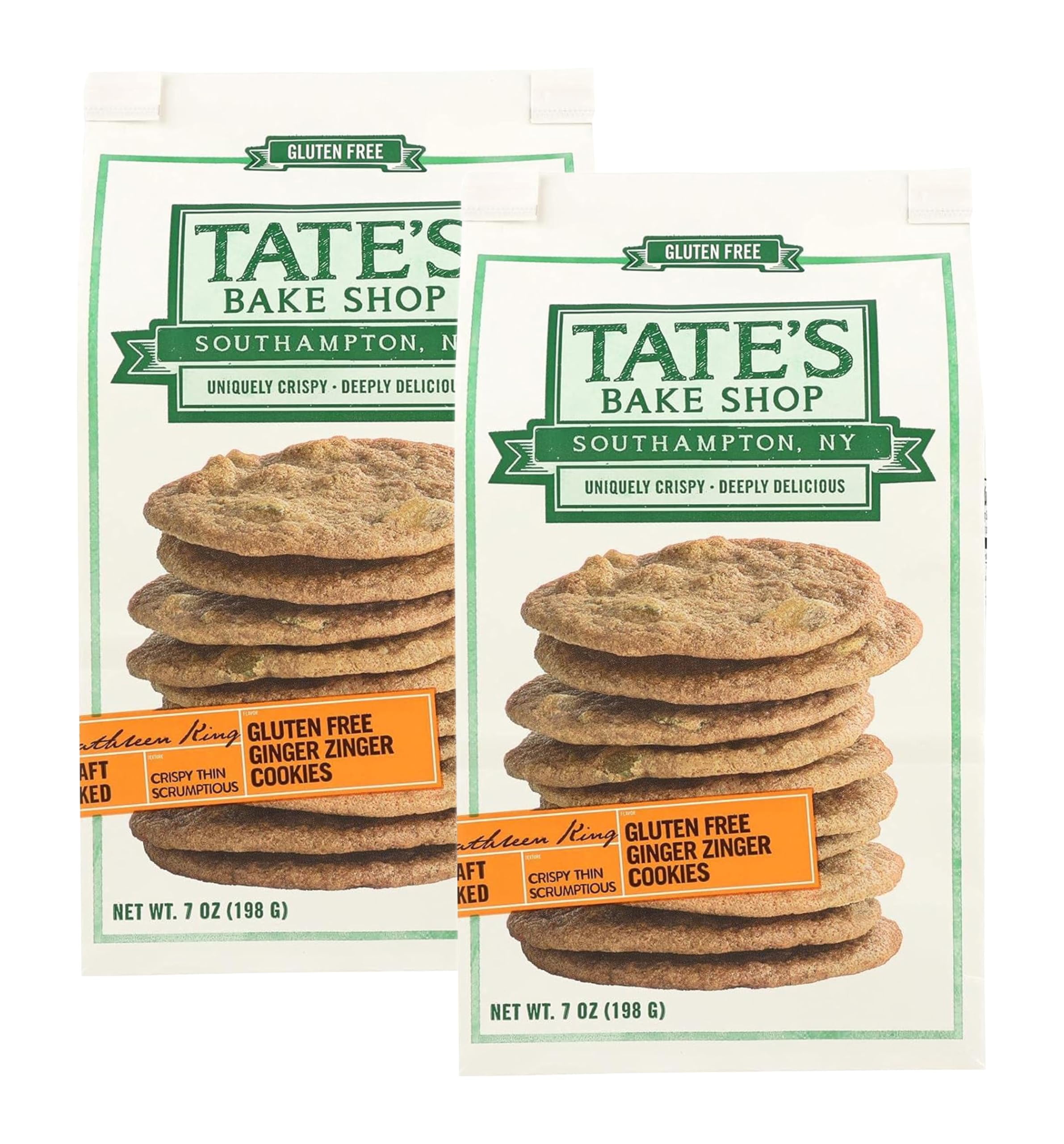 Tate's Bake Shop Gluten HHA1 Free Cookies Ginger Zinger -- 7 oz - 2 pc - Walmart.com