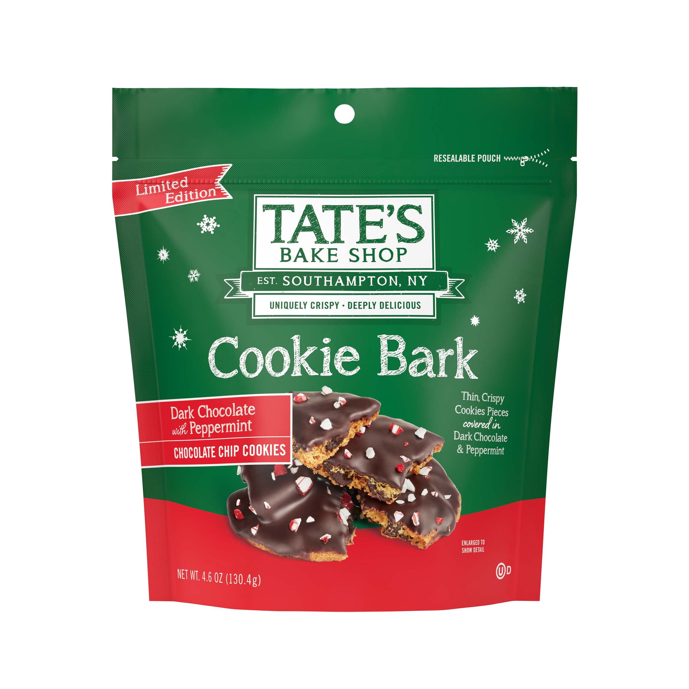 Tate's Bake Shop Holiday Cookie Bark, Chocolate Chip Cookies with Dark ...