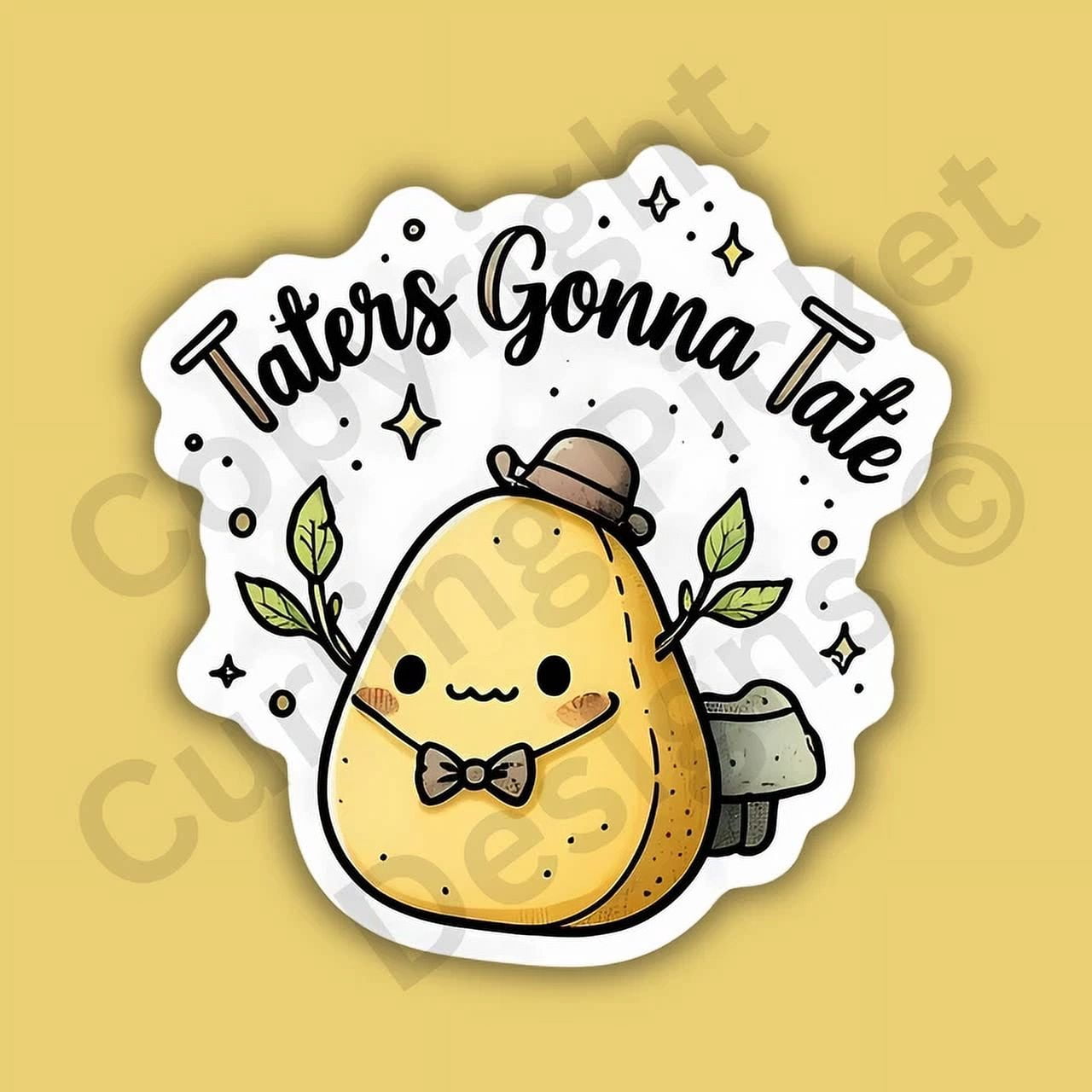 Taters Gonna Tate Potato Sticker Phone Decal Water Bottle Stickers Car ...