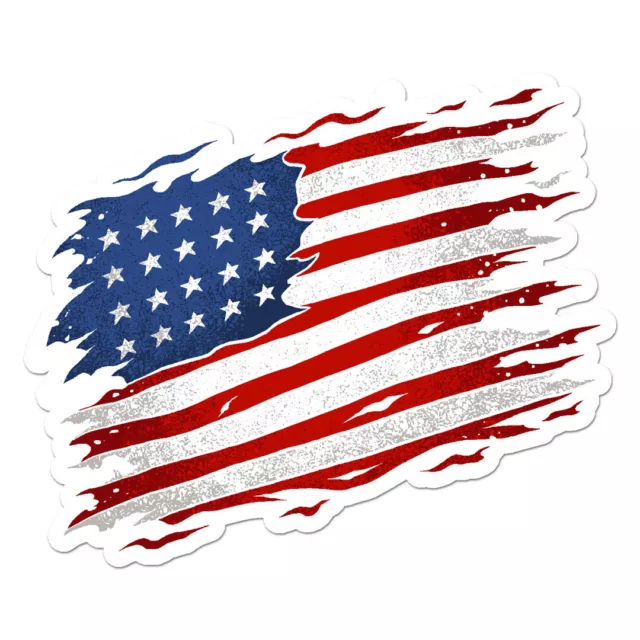 Tattered American Flag Sticker Phone Decal Water Bottle Stickers Car ...