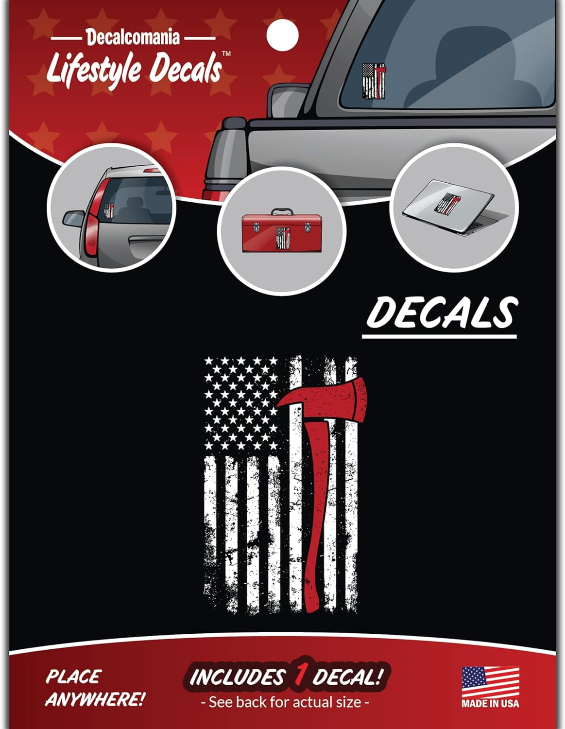 Tattered Black & White Firefighter Flag - Thin Red Line Distressed Flag ...