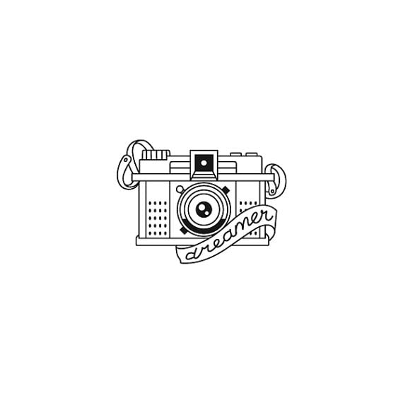 Outline Camera Tattoo