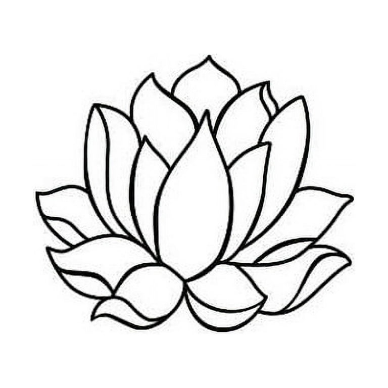 Simple Lotus Flower Drawing
