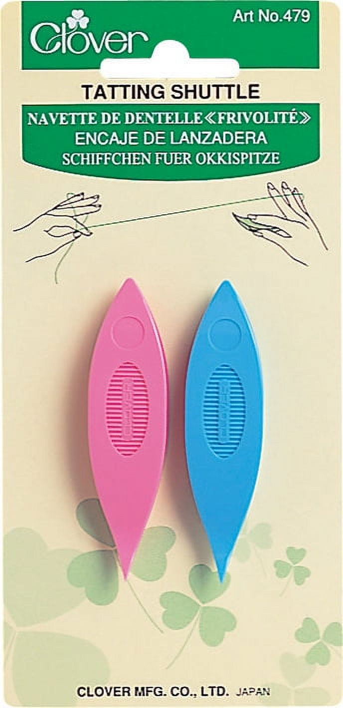 CLOVER Tatting Shuttles, Assorted Colors, 2-Pack, Plastic, Comfortable ...