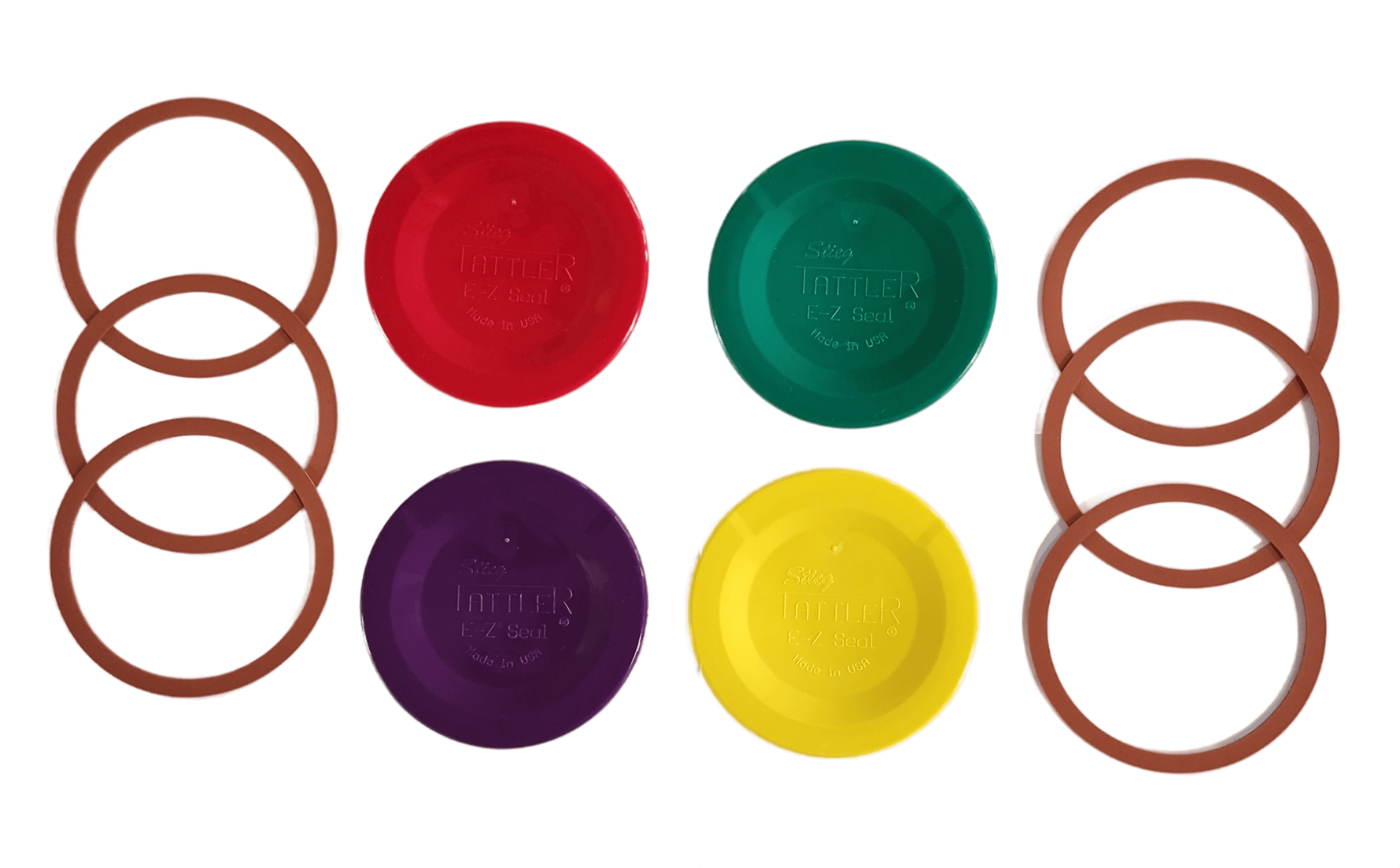 Tattler Canning Lids Variety Pack ~ 1 Dozen of Each Color / 48 Wide ...