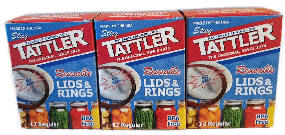 Tattler E-Z Seal Reusable Canning Lids, Regular Mouth 36 Lids & 36 ...