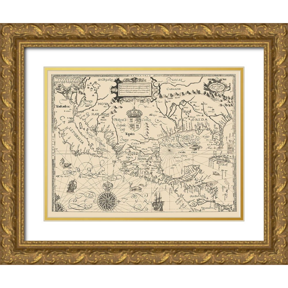 Tatton 14x12 Gold Ornate Wood Framed with Double Matting Museum Art ...