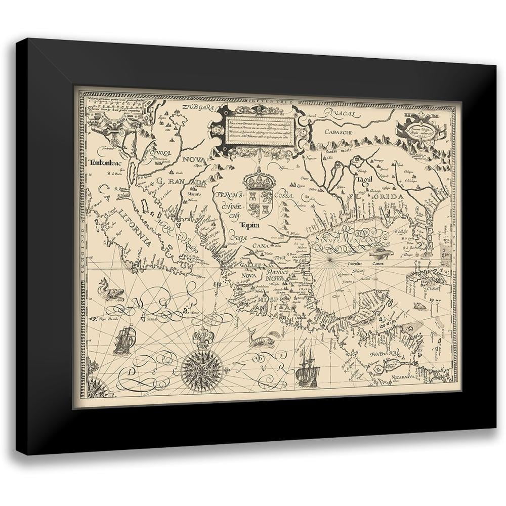 Tatton 24x19 Black Modern Framed Museum Art Print Titled - North ...