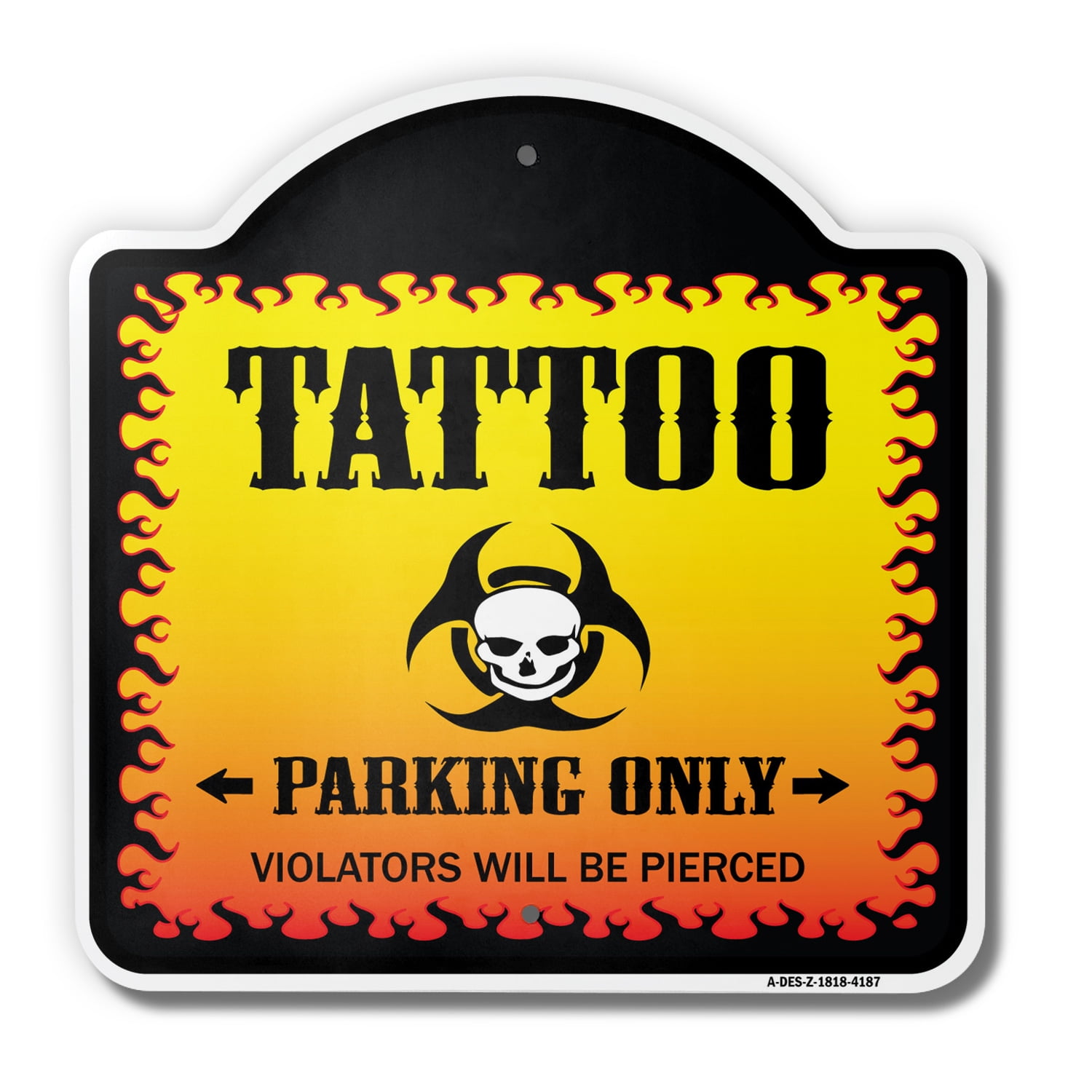 Tattoo 18" X 18" Heavy-Gauge Aluminum Architectural Sign | SignMission ...