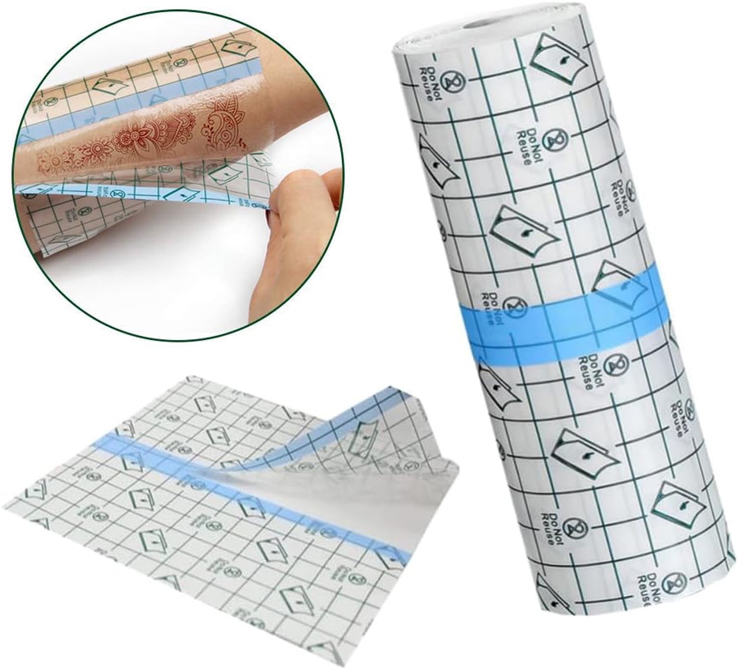 Tattoo Aftercare Bandage,Happon Skin Healing Protective Bandages,6" x3 ...
