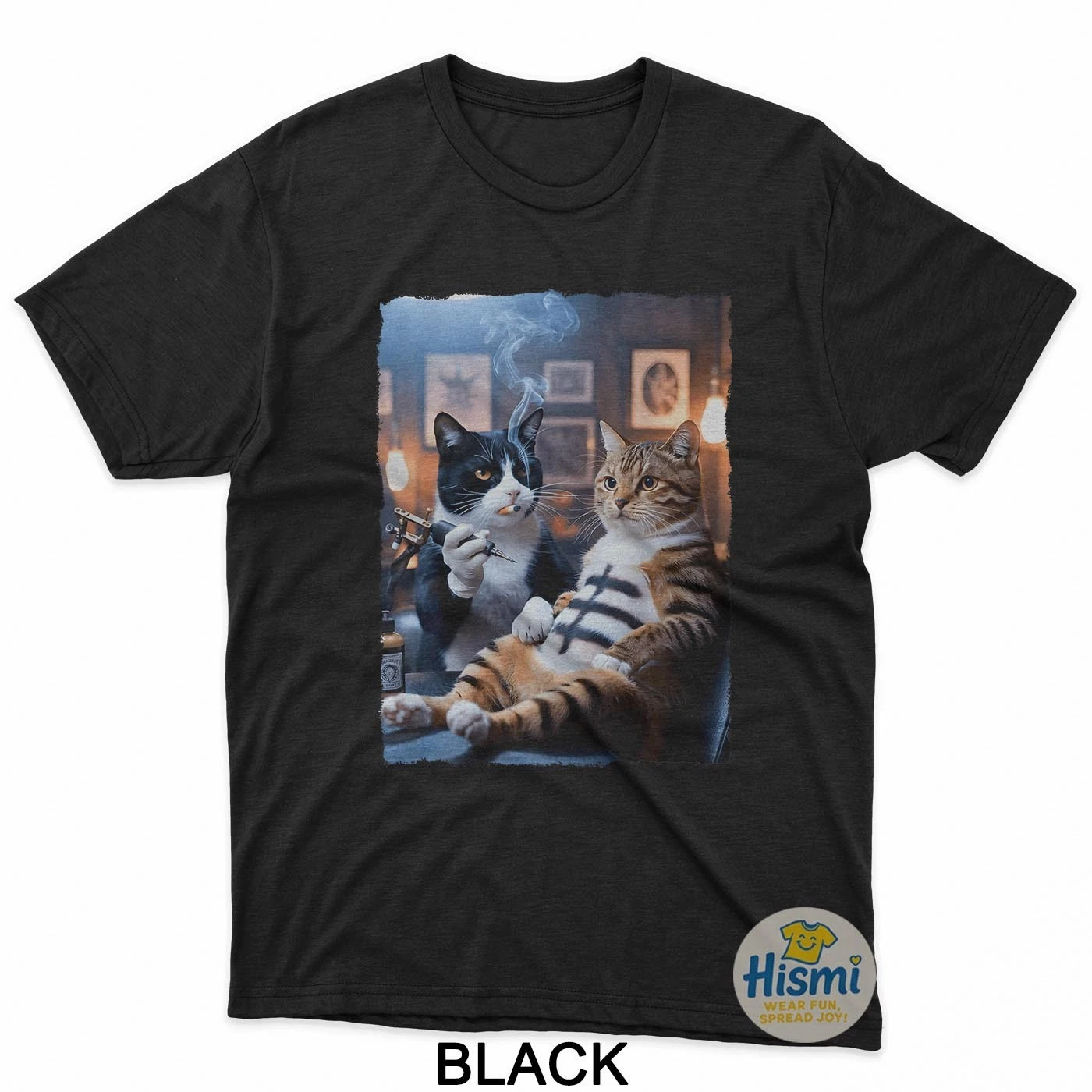 Tattoo Artist Cat Tattooing Cat Funny Inked Meme Unisex T-Shirt, up to ...
