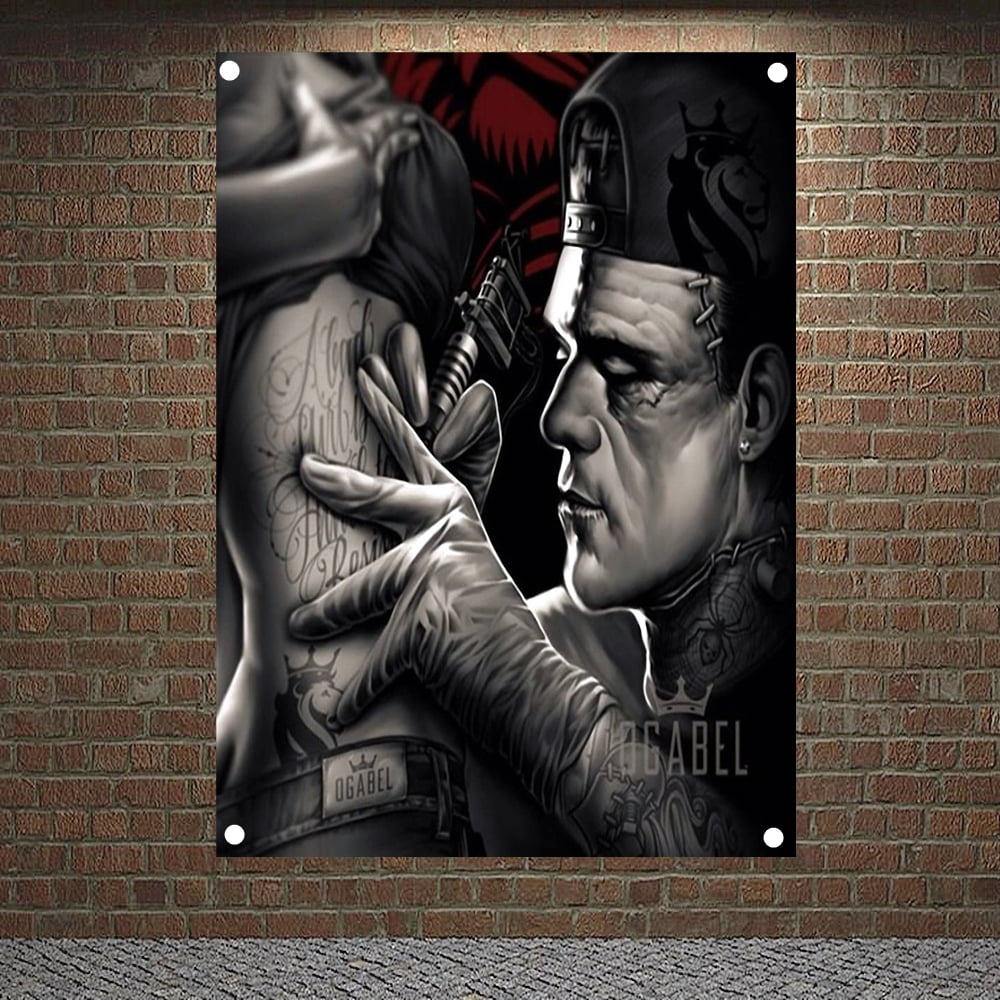 Tattoo Artist Chicano Skull Tattoo Art Posters and Prints Wall Chart ...