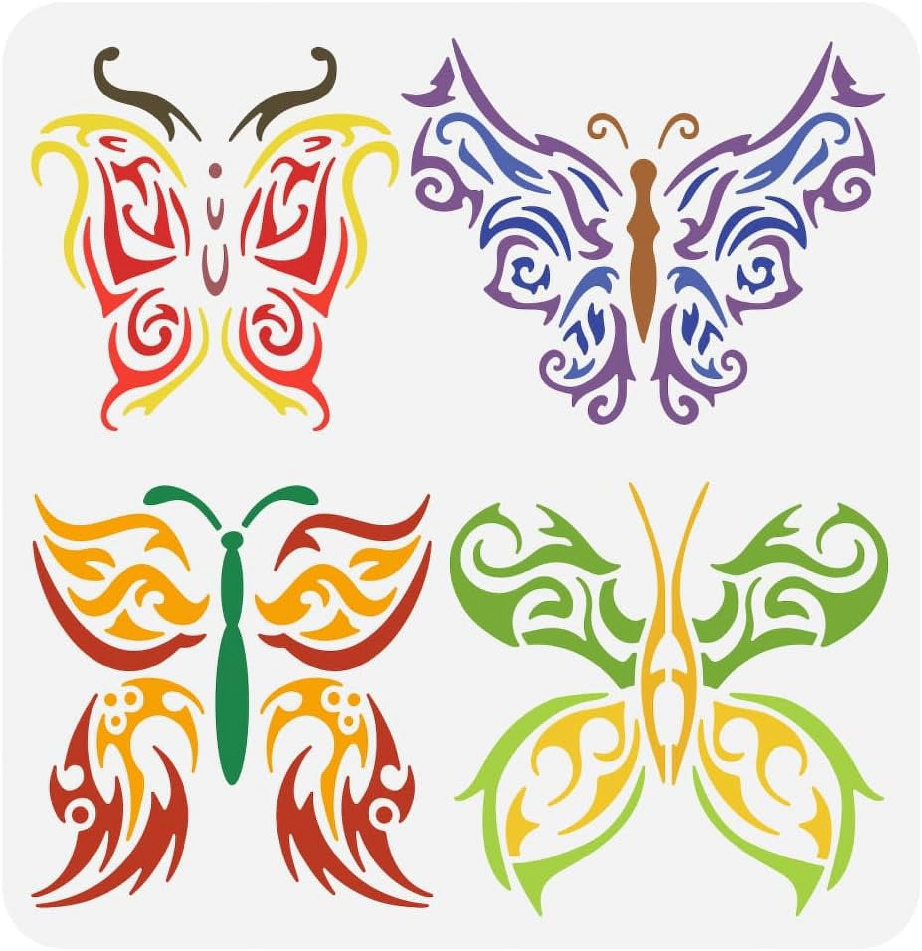 Tattoo Butterfly Painting Stencil 11.8x11.8 inch Large Butterfly ...