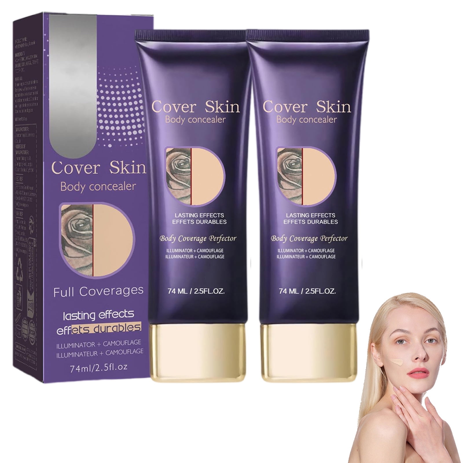 Tattoo Cover Up,Waterproof Invisible Concealer Body Leg Bruise Stretch ...