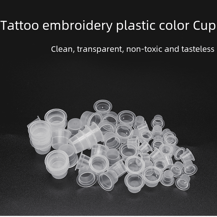 Tattoo Disposable Color Cup Tattoo Color Milk Flat Bottom Cup Tattoo ...